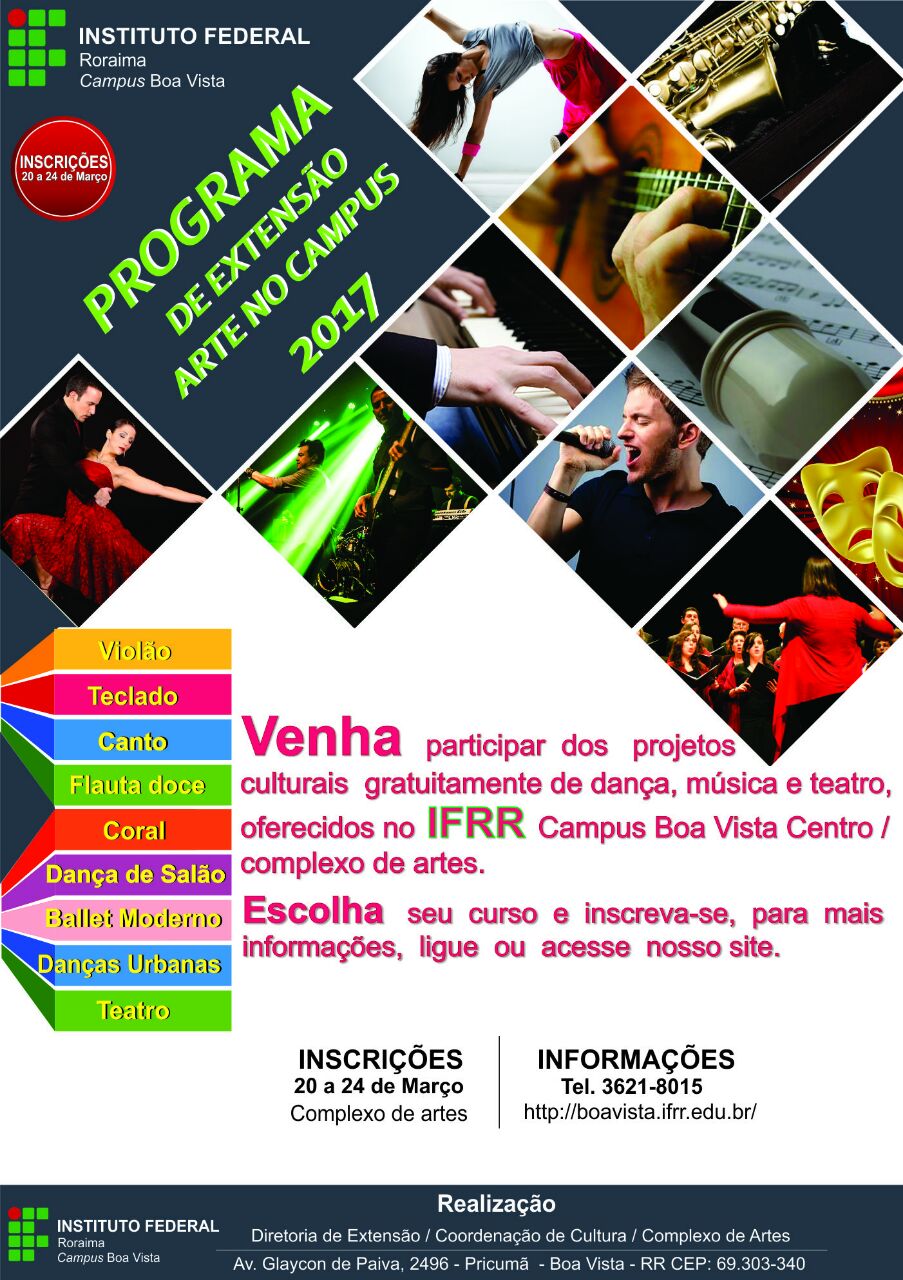 Inscrições para o Programa Arte no Campus seguem até o dia 24 - educarr